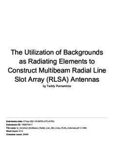 The Utilization of Backgrounds as Radiating Elements to Construct ...